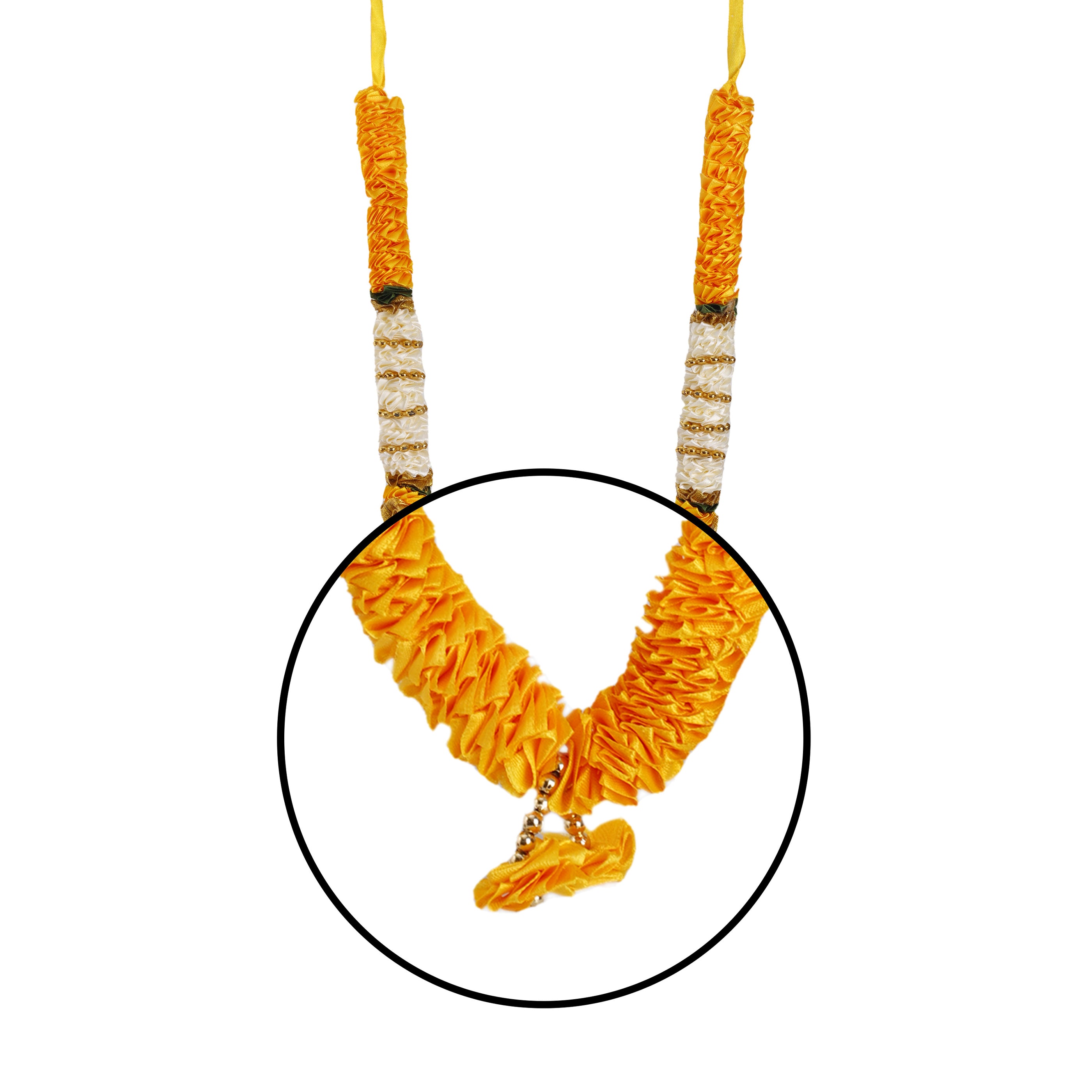 Giri - Satin Cloth Mala | Artificial Flowers Mala | Ribbon Garland