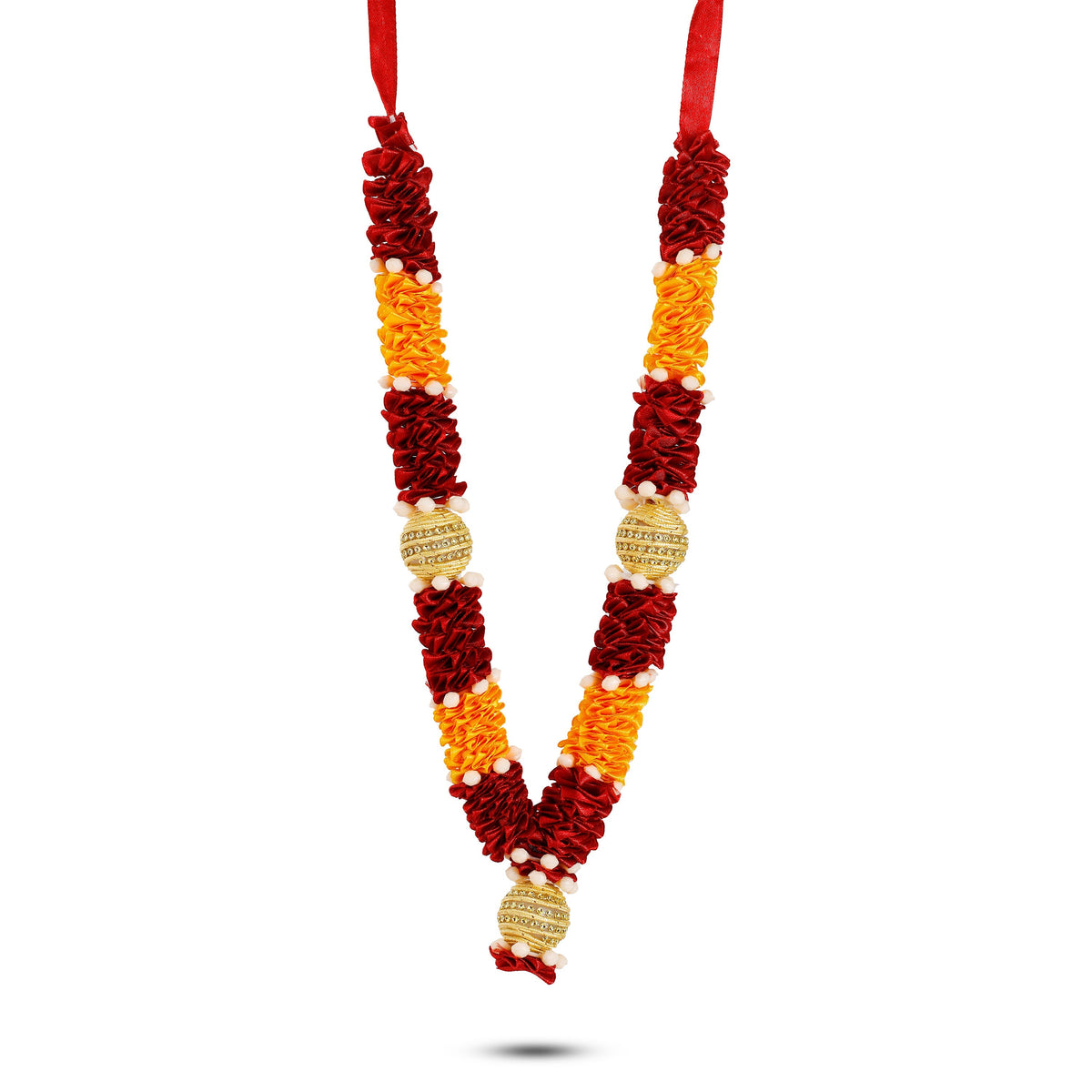 Giri - Satin Cloth Mala | Artificial Flowers Mala | Ribbon Garland