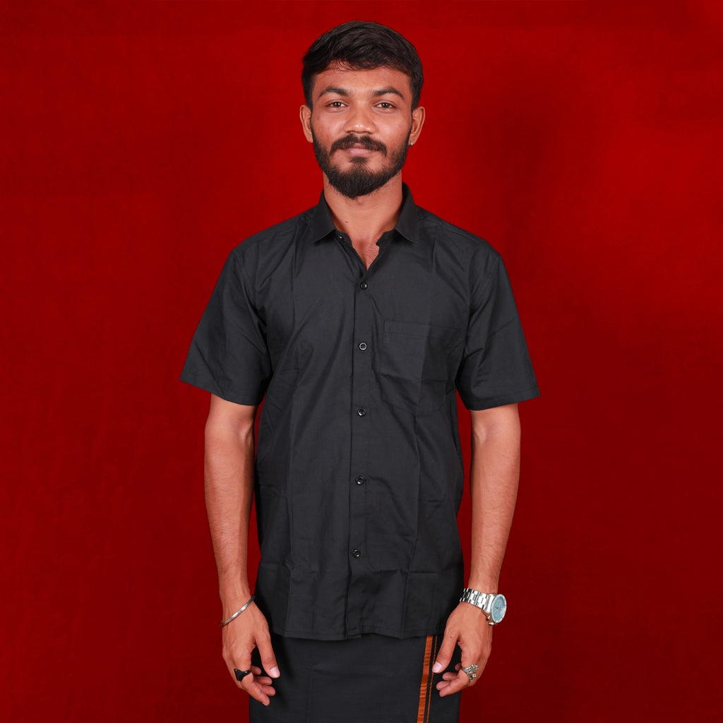 Giri Plain excellent Black Shirt Half