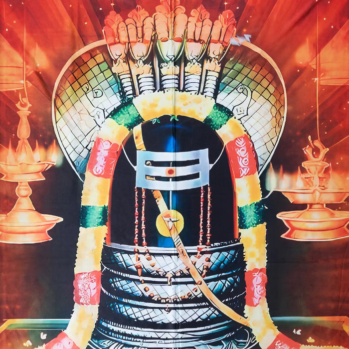 Digital Screen Shivling | God Picture Curtains | Pooja Room Curtains