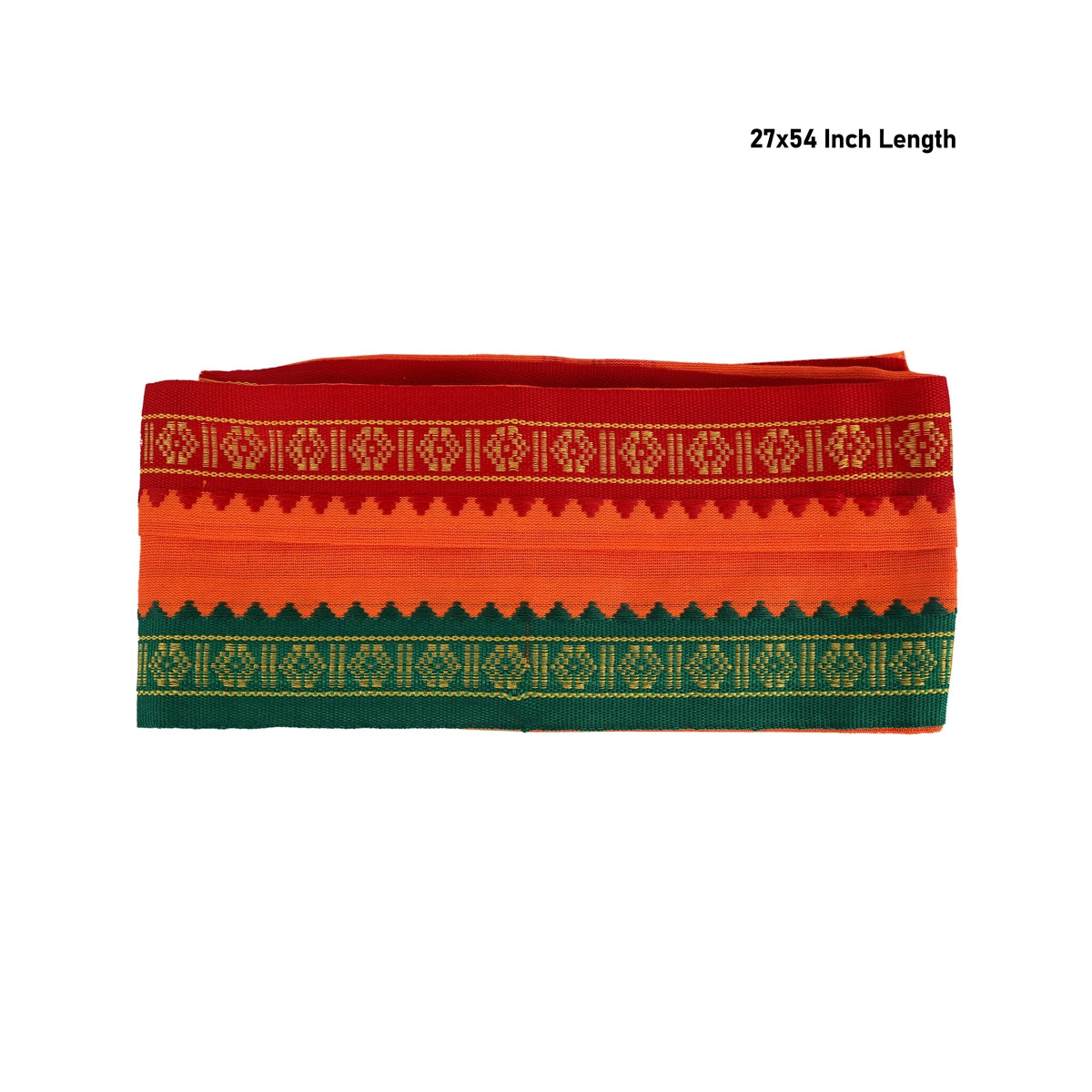 Giri - Orange Angavasthiram | Traditional Angavastram | Angavastra Towel