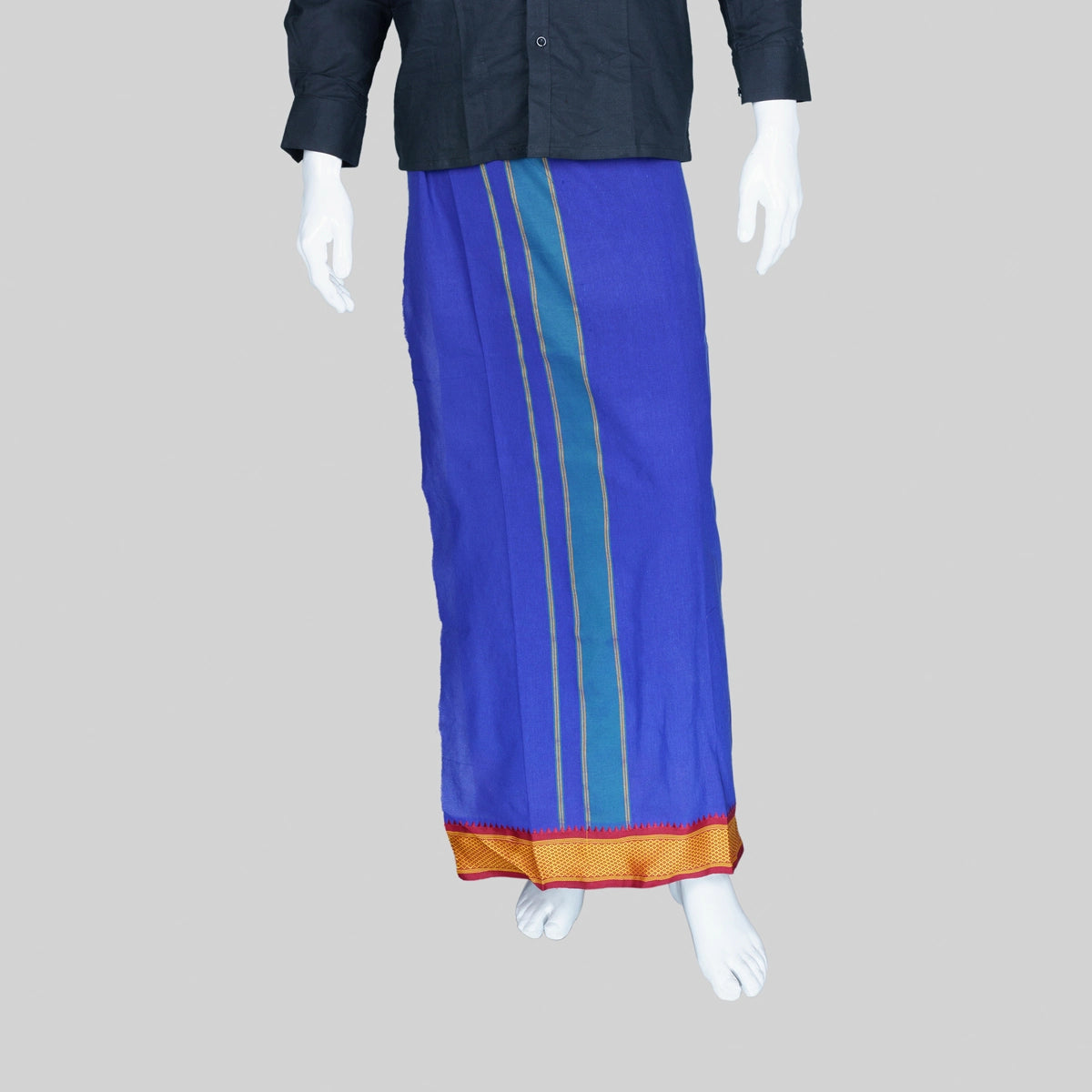 Giri - Blue Veshti | Dhoti For Men | Ethnic Wear for Men — Giri Trading ...