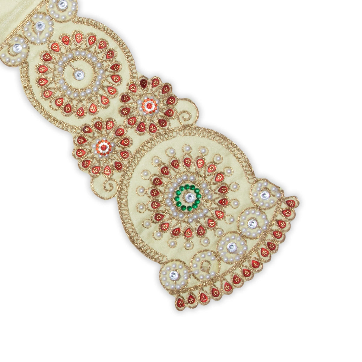 Mata Chunri - 36 Inches | Beads Designed Mata Chunari/ Embroidery Chun