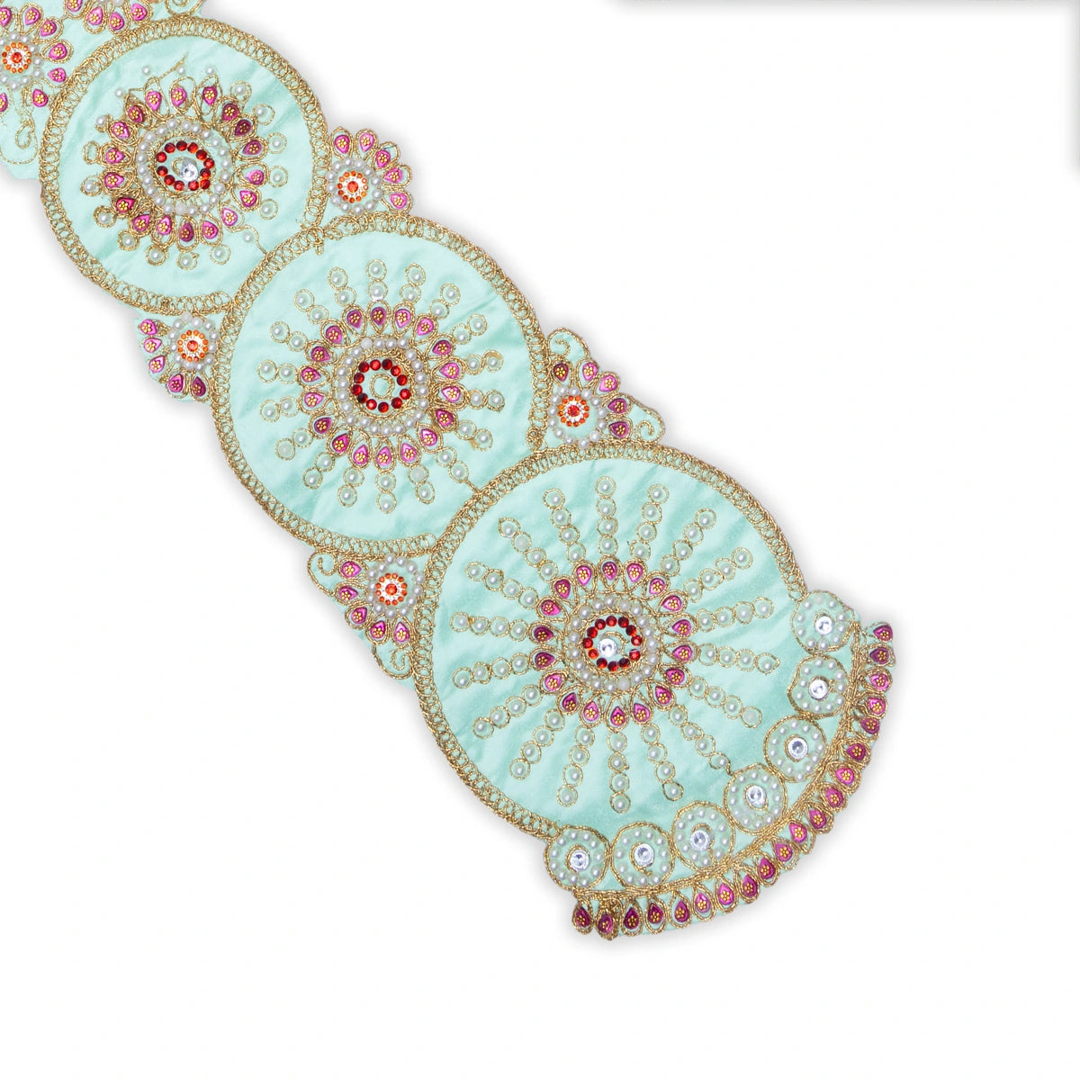 Mata Chunri - 60 Inches | Beads Designed Mata Chunari/ Embroidery Chun