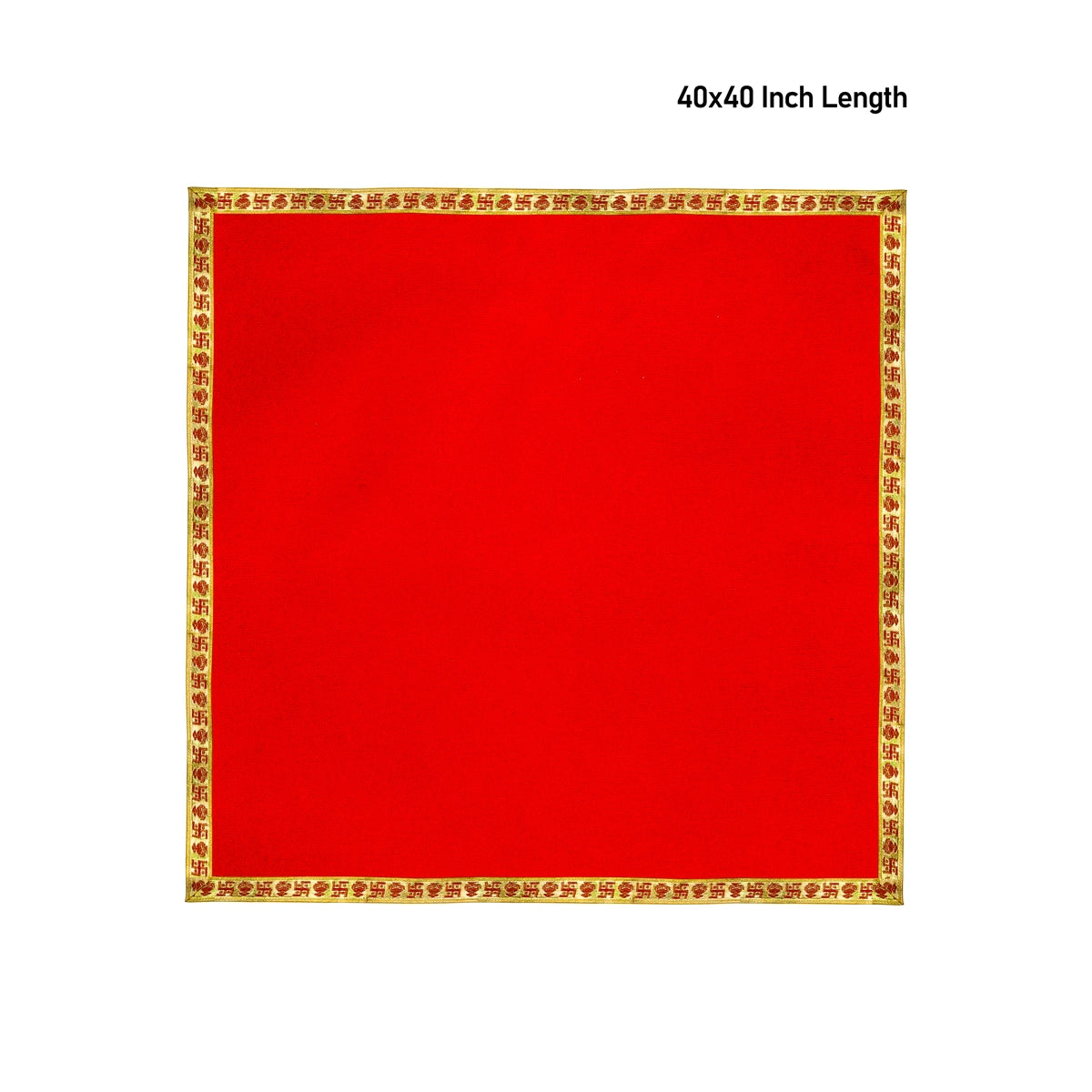 Giri - Red Pooja Aasan | Velvet Pooja Aasan Mat | Velvet Prayer Rug