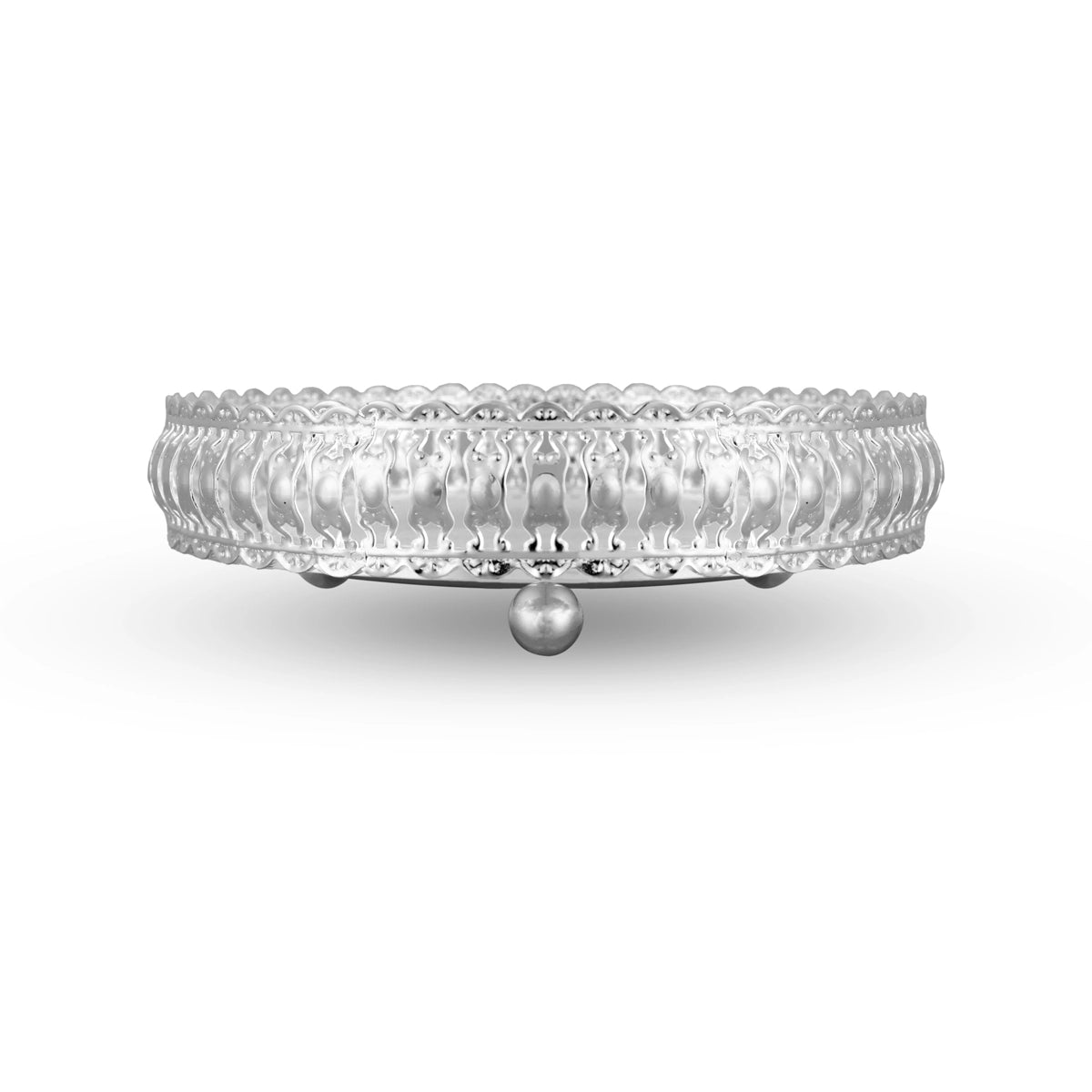 Giri - Designer Puja Round Tray with Leg | Round Decorative Tray ...