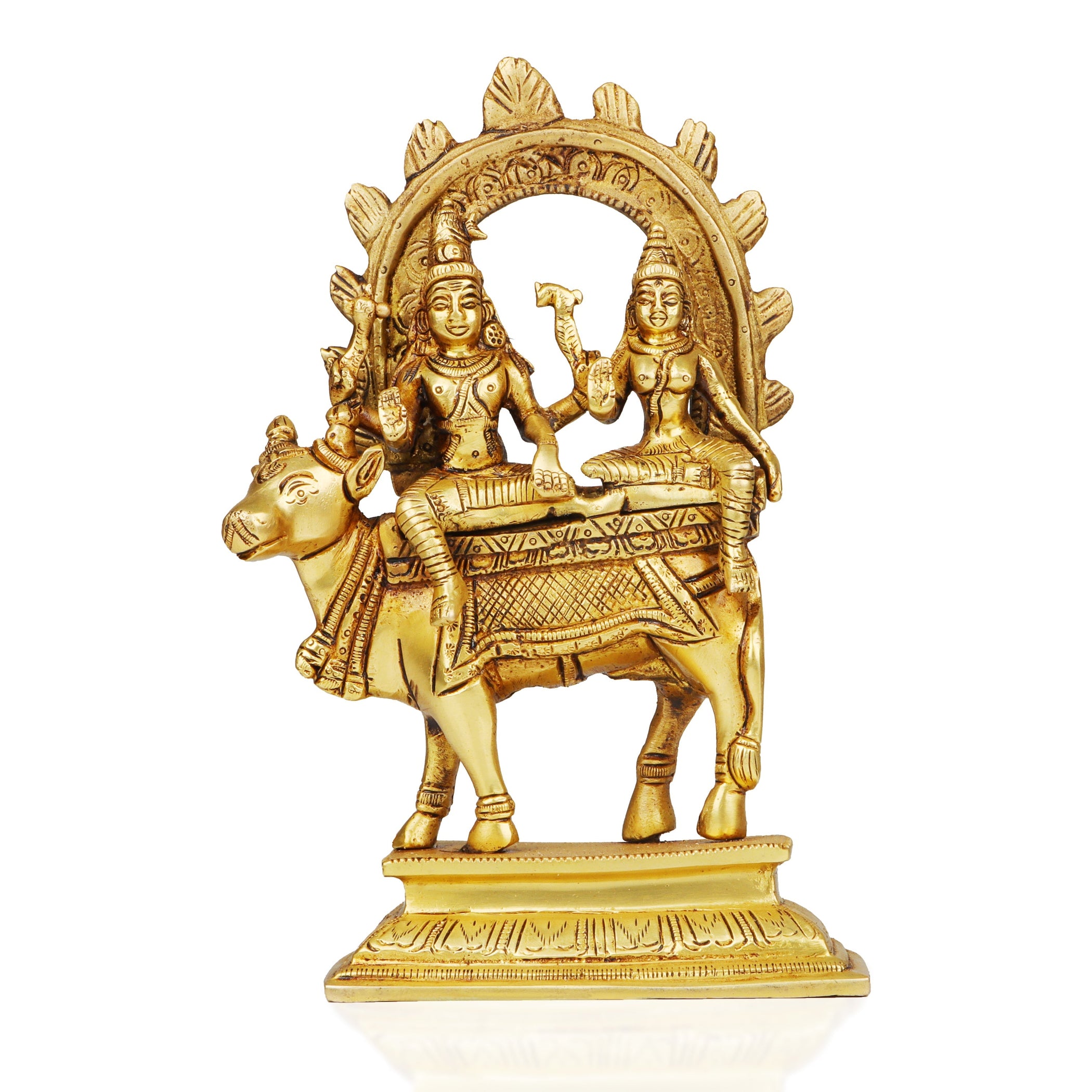 Giri - Shiva Parvati Sitting On Nandi | Shiv Parvati Idol | Shiva ...