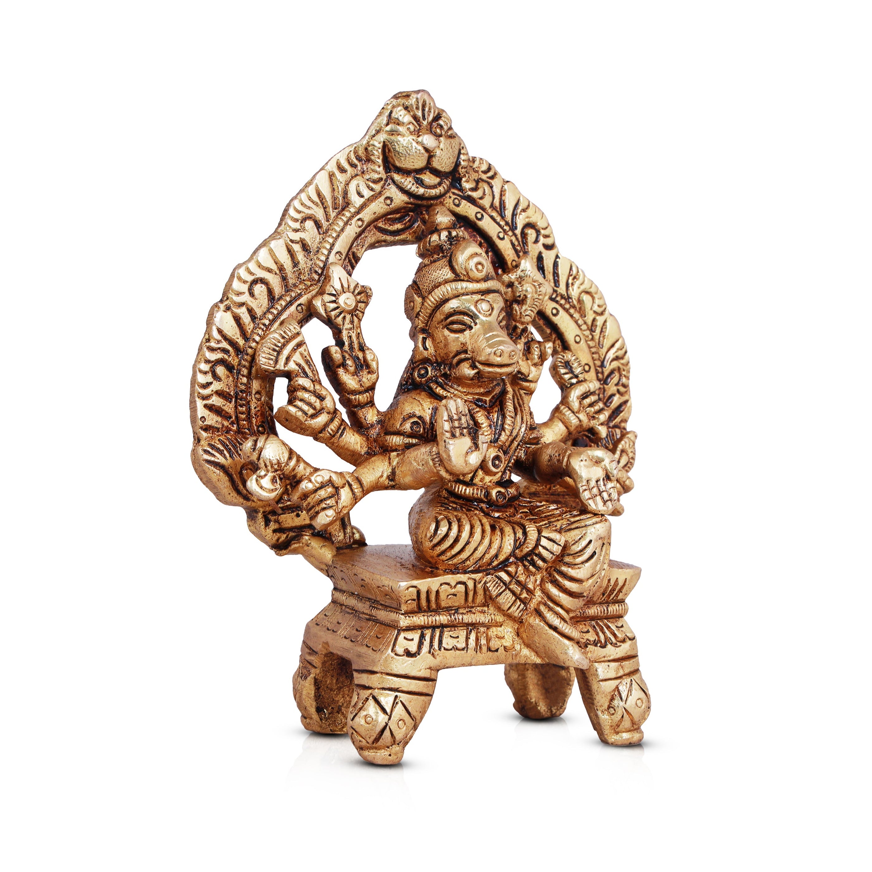 Varahi Amman Statue - 4.5 Inches | Varahi Idol/ Antique Brass Statue/