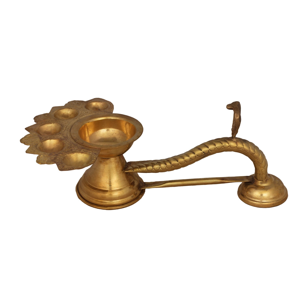Giri - Ghee Diya 5 Face With Nagam | Brass Deepam | Five Face Diya
