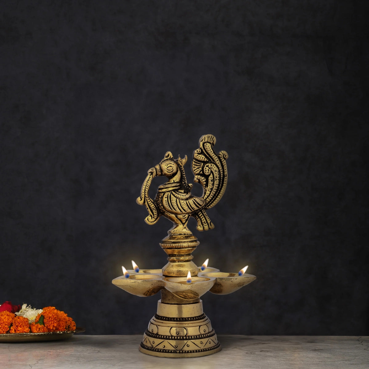 Giri - Brass Hanging Lamp | Hanging Diya | Hanging Deepam