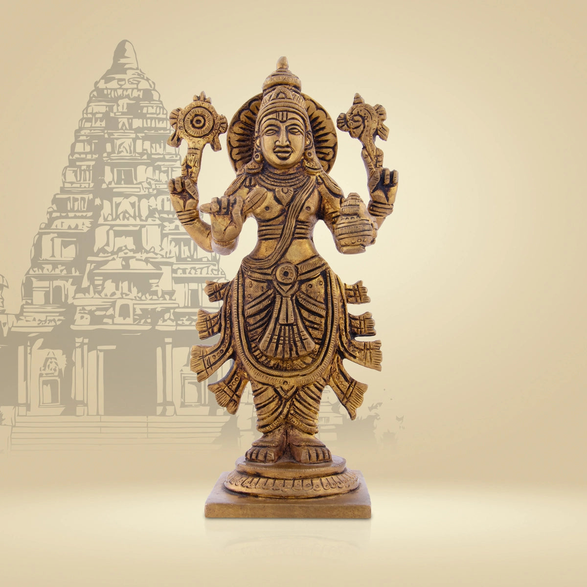 Giri - Dhanvantari Murti | Brass Goddess Statue | Dhanvantri Statue