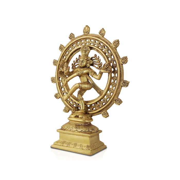 Natraj Double Frame - 12 Inches | Antique Brass Statue/ Nataraj Murti ...