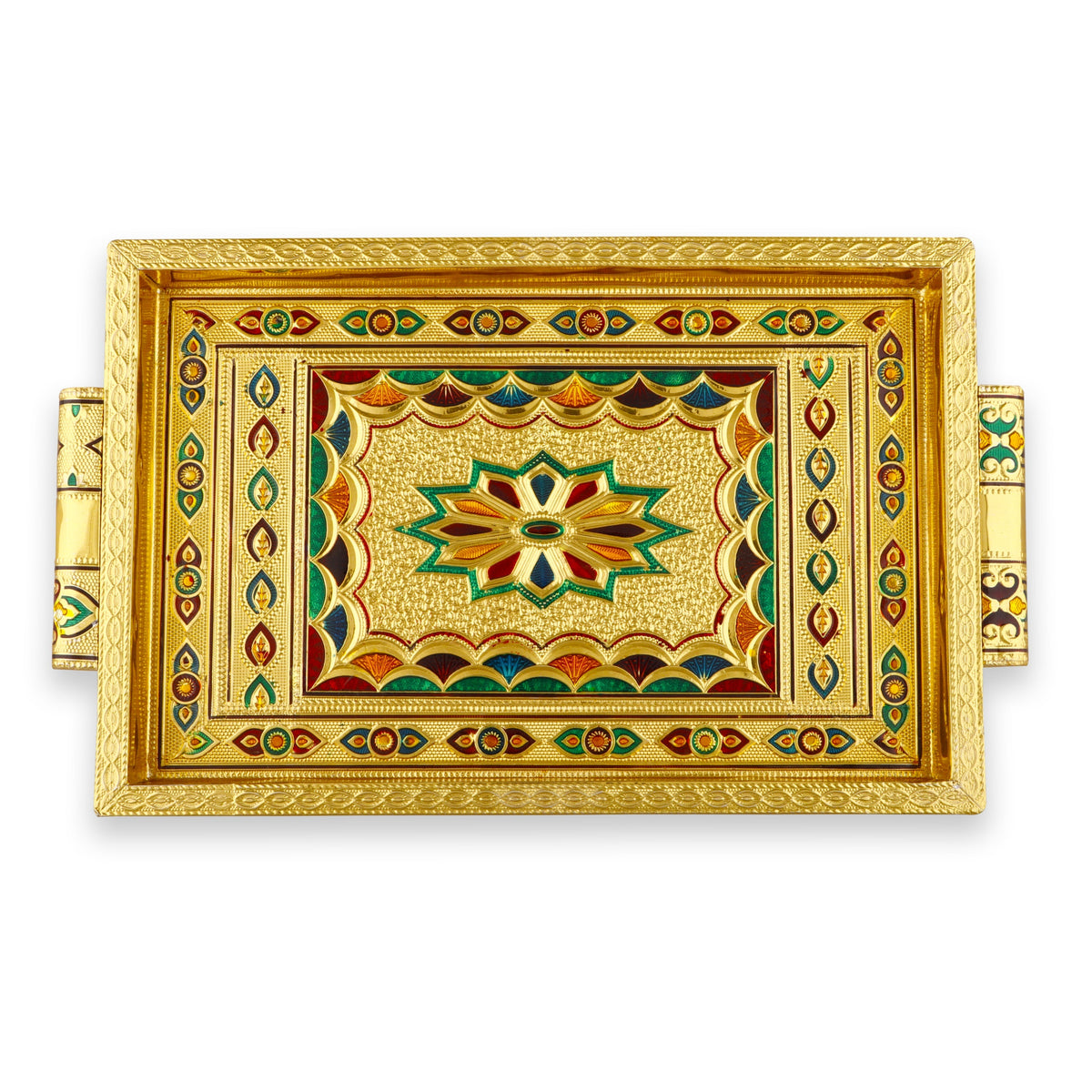 Giri - Meenakari Tray | Decorative Tray | Rectangular Tray — Giri ...