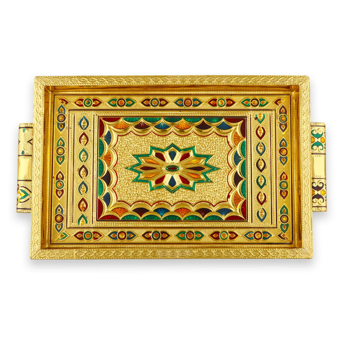 Giri - Meenakari Tray | Decorative Tray | Rectangular Tray — Giri Trading Agency Private Limited