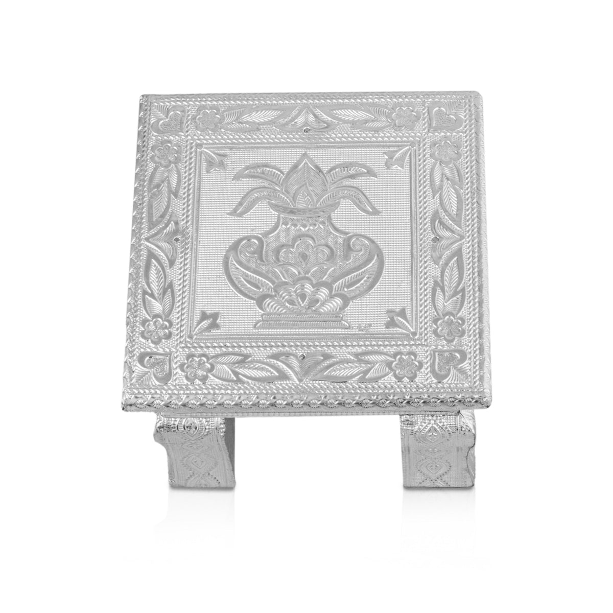 Giri - Silver Bajot | Pooja Chowki | Silver Stool For Pooja