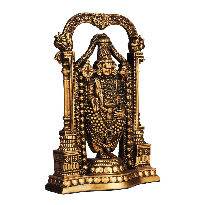 Balaji Murti - 8 Inch | Resin Tirupati Balaji Idol/ Brass Polish Balaj ...