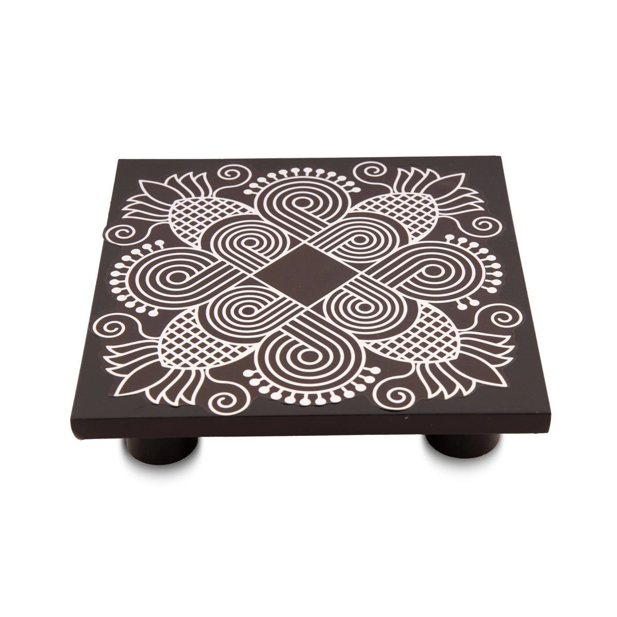 Giri - Pooja Chowki | Wooden Manai Palagai | Square Wooden Patla