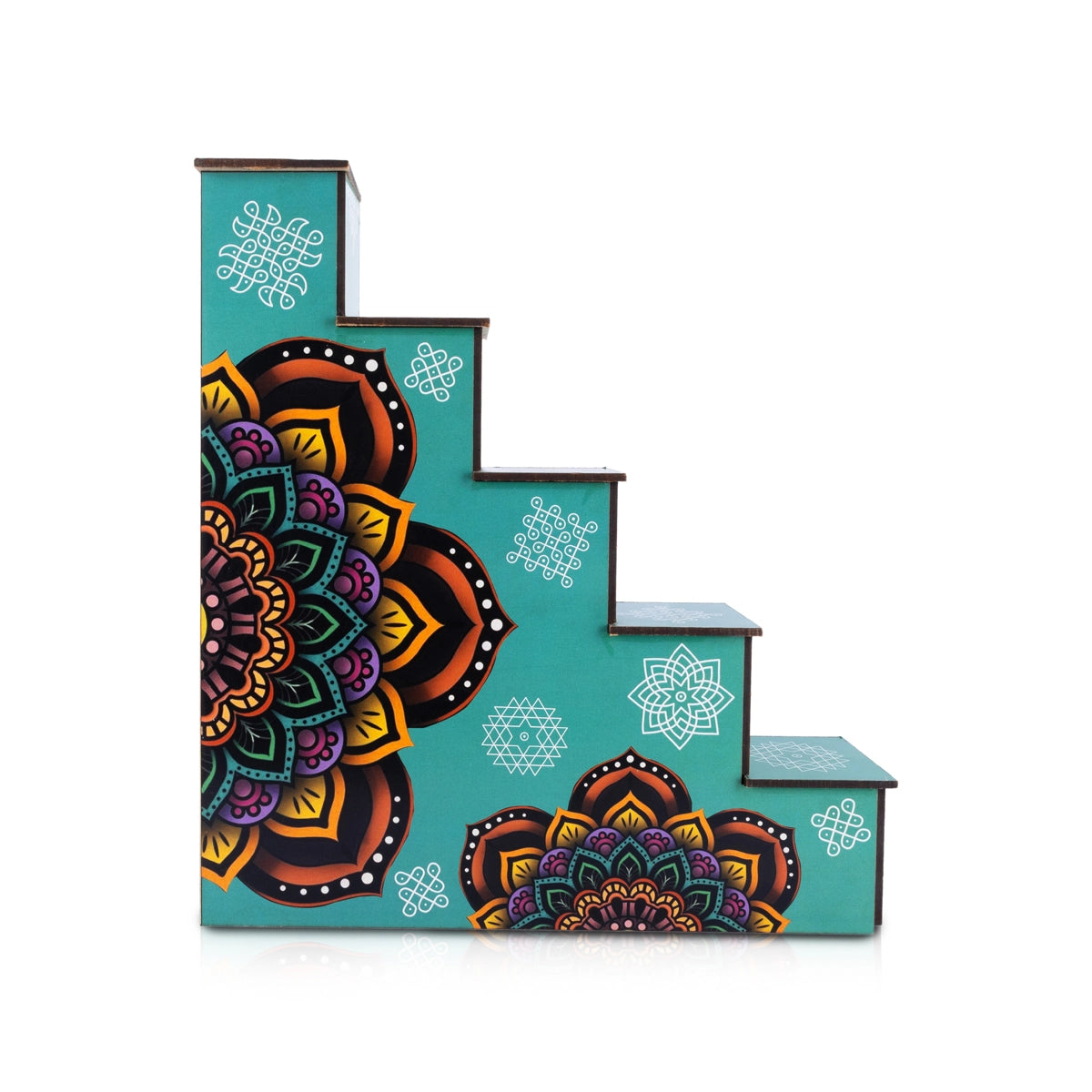 Giri - 5 Step Deepam Stand | Wooden Deepam Stand | Step Stand For Diya