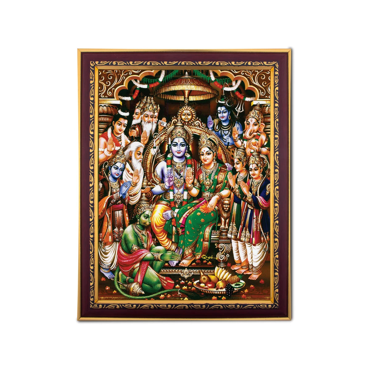 Giri - Ramar Pattabhishekam Photo Frame | Hindu God Photo Frames — Giri ...