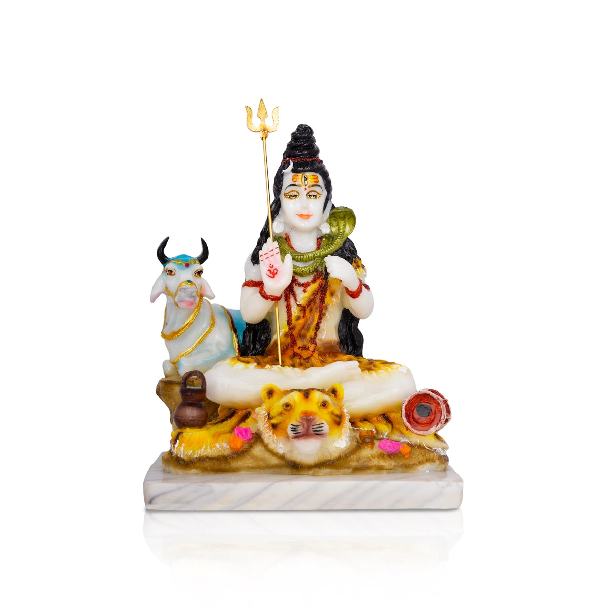 Giri - Shiva with Nandi Statue | Lord Shiva Idol | Hindu God Figurines