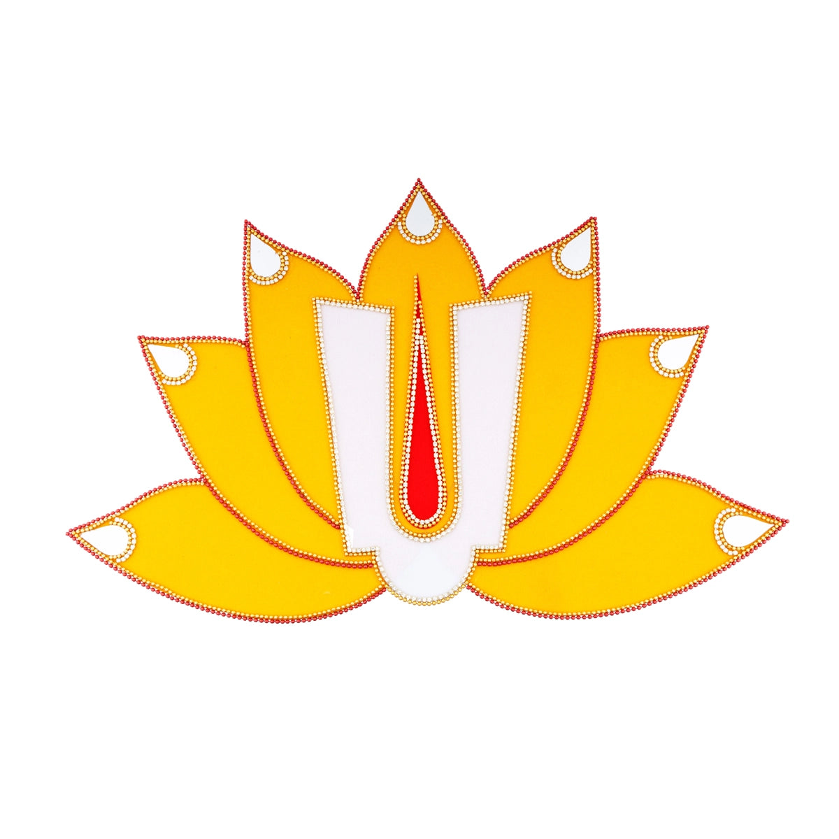 Giri - Velvet Rangoli Sticker | Lotus Namam | Muggulu Sticker for Home