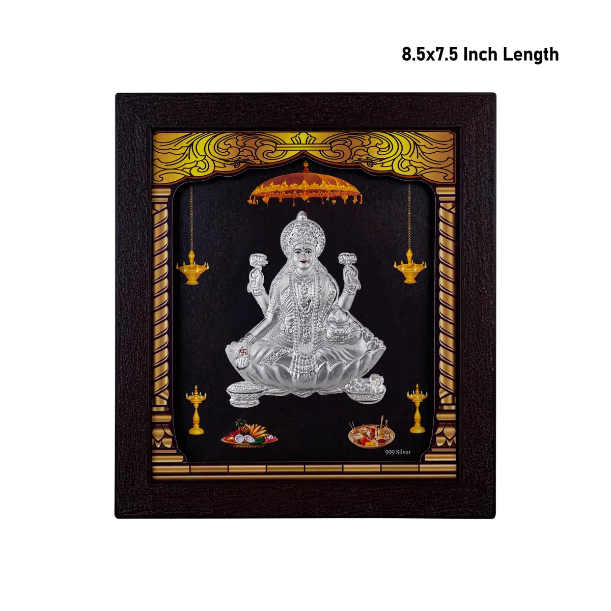 Giri - Lakshmi Photo Frame | Silver Frame | LED God Photo Frame