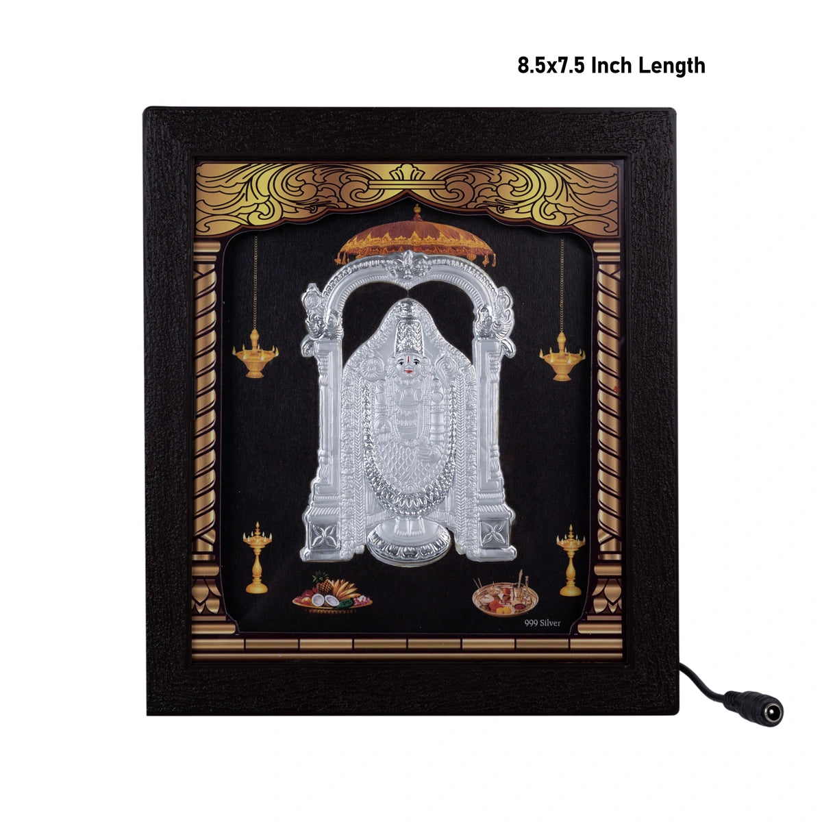 Giri - Balaji Photo Frame | Silver Frame | LED God Photo Frame