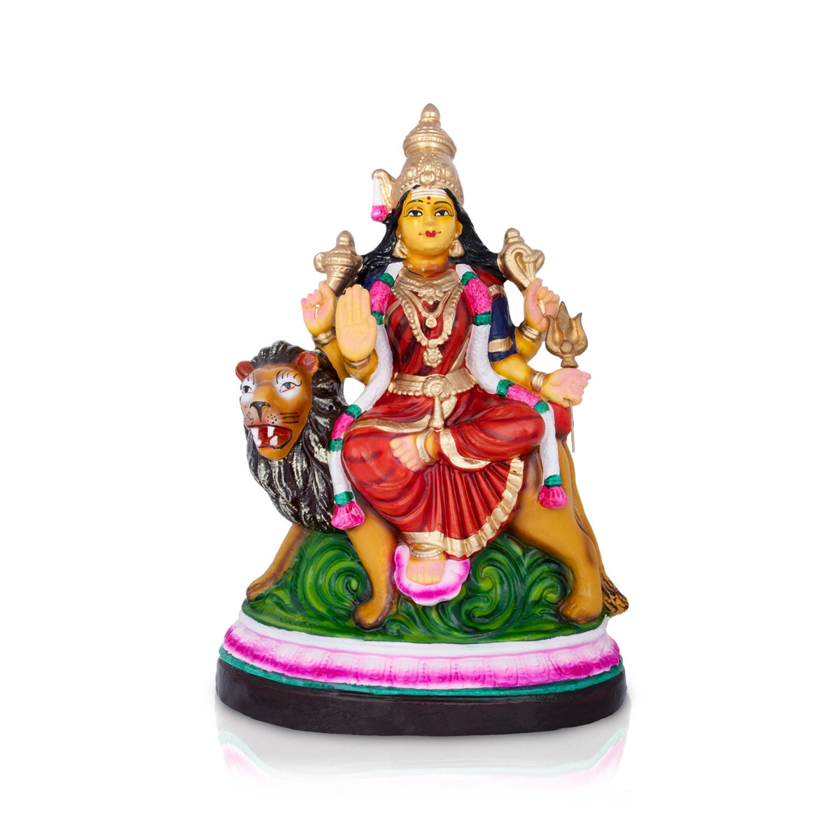 Giri - Simhavahini Durga Statue | Navarathiri Kolu | Clay Golu Dolls