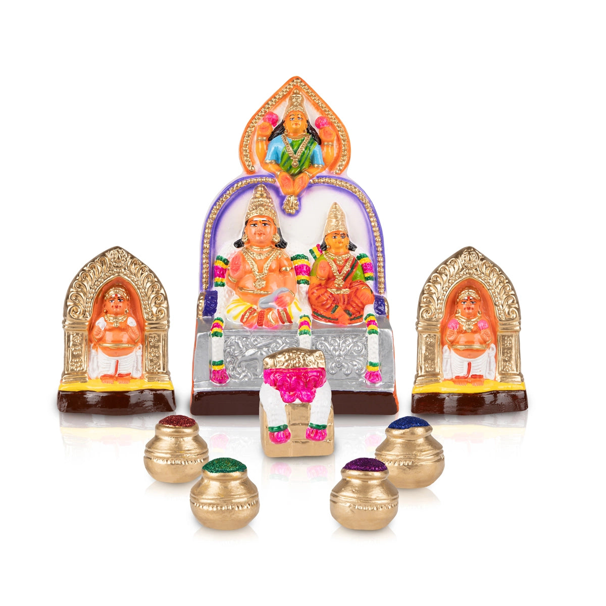 Giri - Lakshmi Kubera Set Idol | Paper Mache Statue | Navratri Dolls