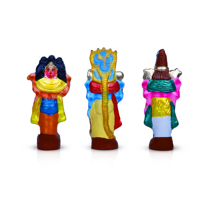 Giri - Bramha Vishnu Shivan Set | Clay Dolls | Golu Bommai — Giri ...