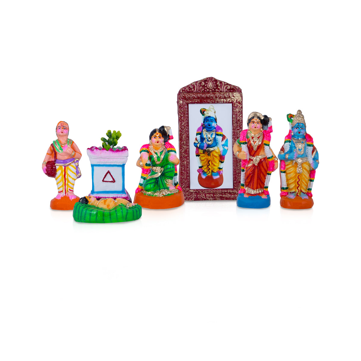 Giri - Andal Jananam Set | Clay Dolls | Golu Bommai