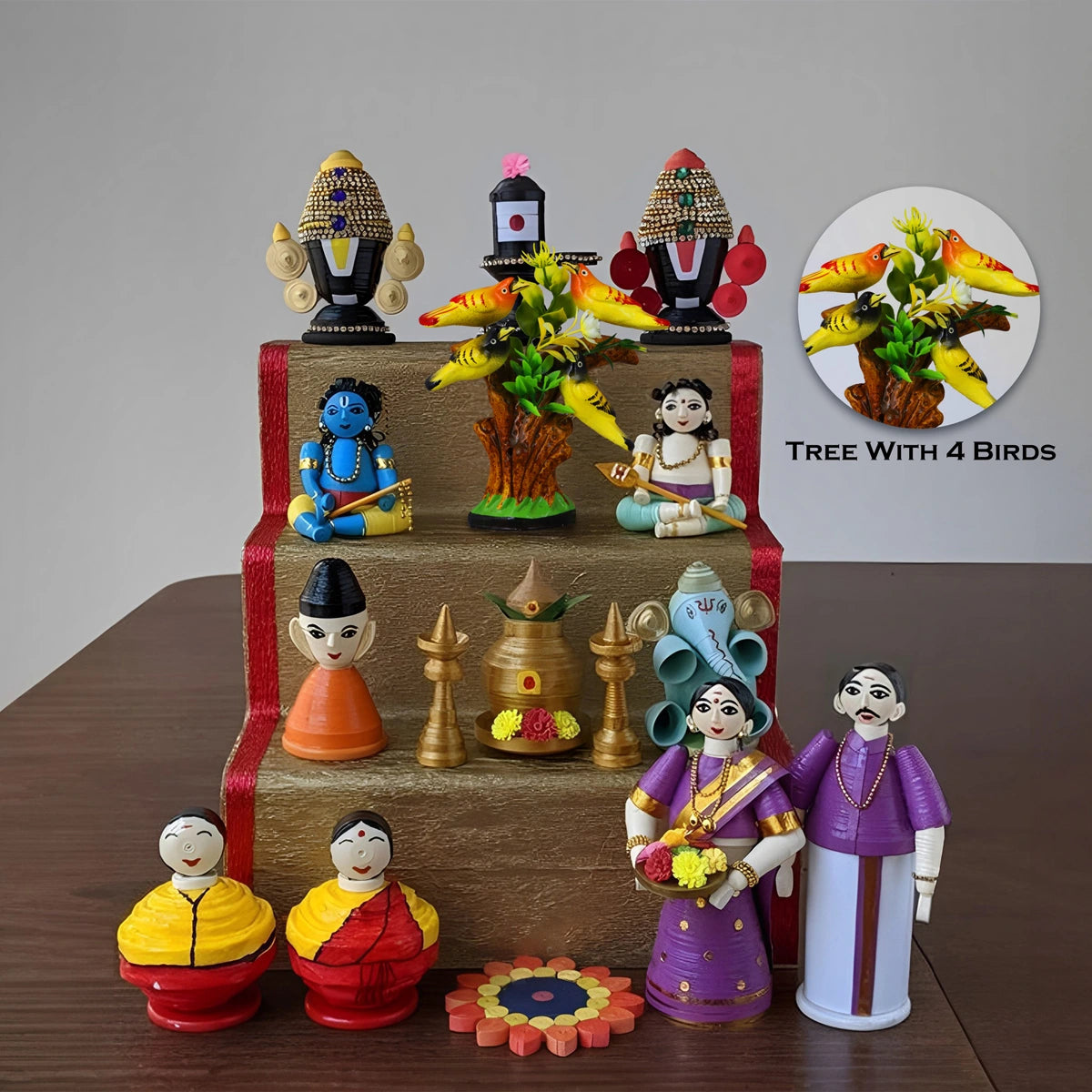 Giri - Tree with Birds Statue | Navaratri Golu Dolls | Clay Dolls