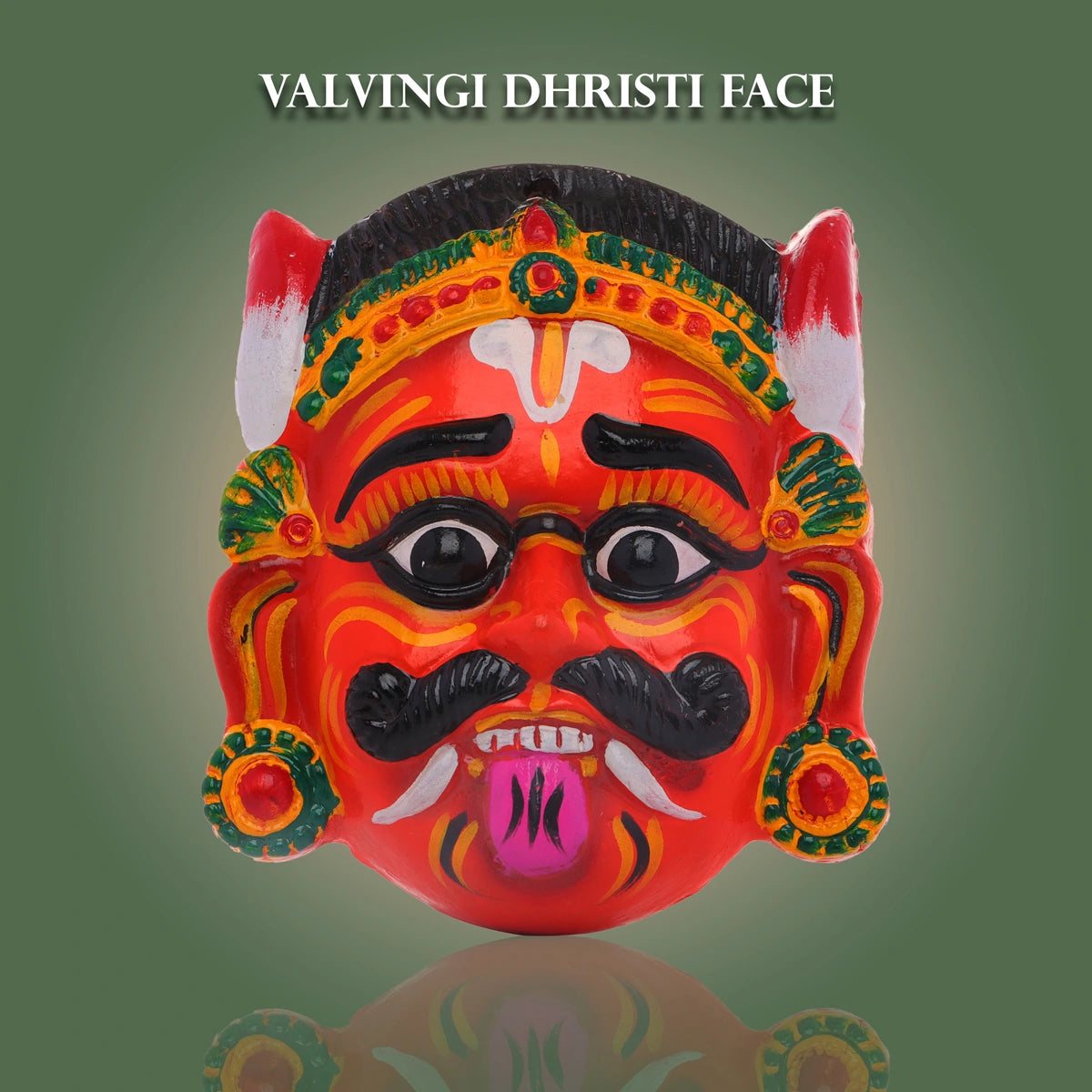 Drishti Face Wall Hanging - 8.5 x 7 Inches | Clay Wall Hanger/ Wall De ...
