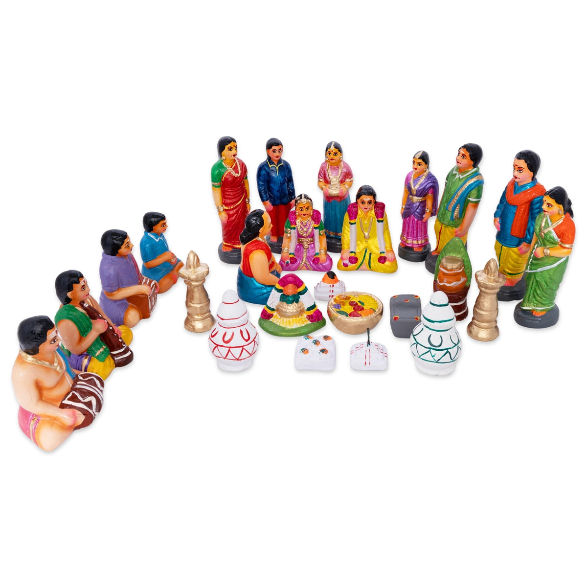 Marriage Set Clay Idol | Navaratri Golu Dolls | Dasara Statue