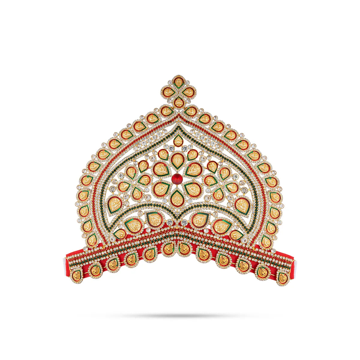 Velcro Crown | Temple God Kireedam | Deity Idol Jewellery Crown