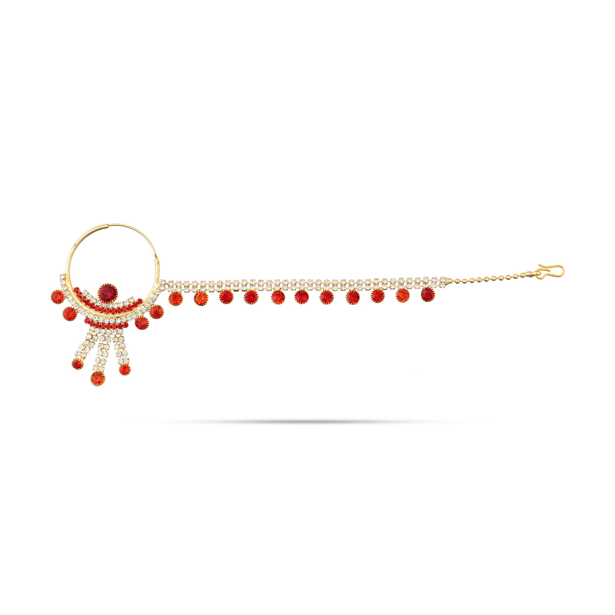 Nathu Bullaku | Nathu with Chain Stone | God Ornament