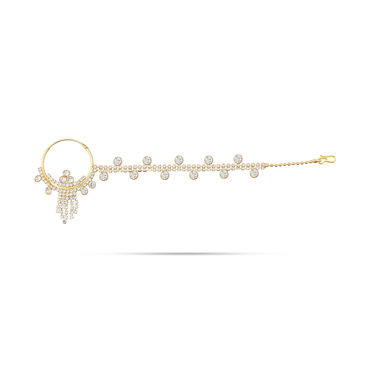 Nathu Bullaku | Idol Ornaments | Nathu with Chain Stone