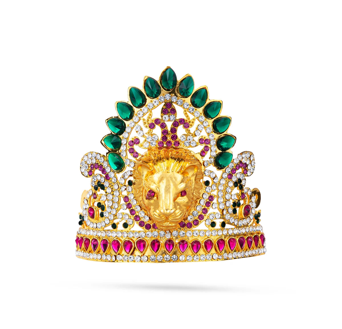 Giri - Half Crown Lion Face | Stone Kireedam | Statue Jewellery