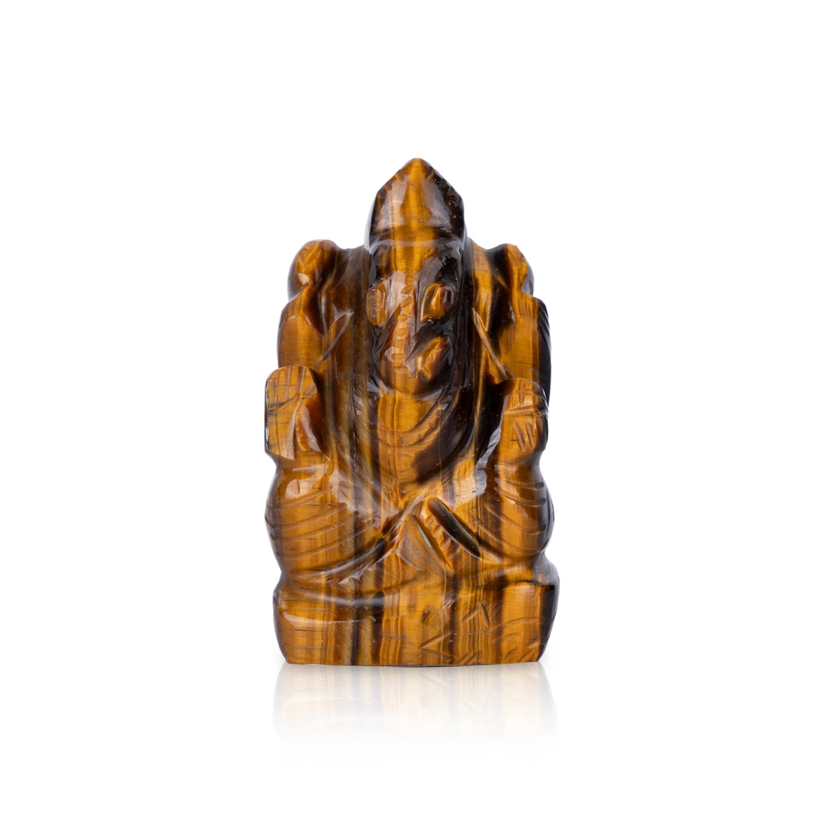Giri - Ganesha Tiger Eye Stone | Ganesha Idol | Pillayar Silai