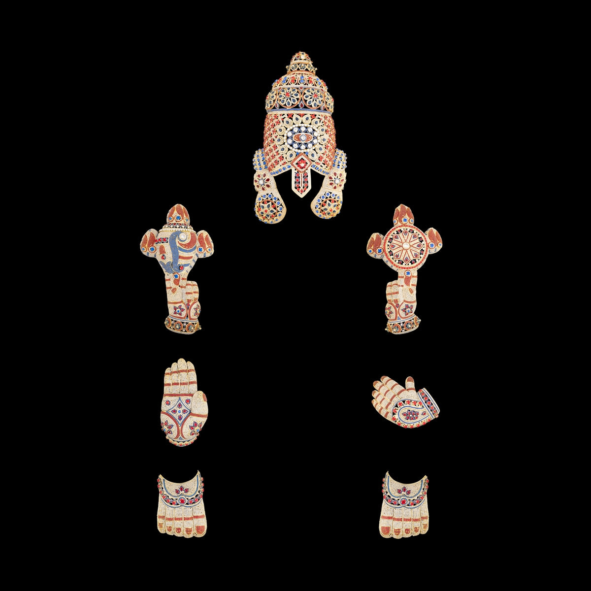 Giri - Balaji Kavacham Set | Stone Studded Kavacham Set