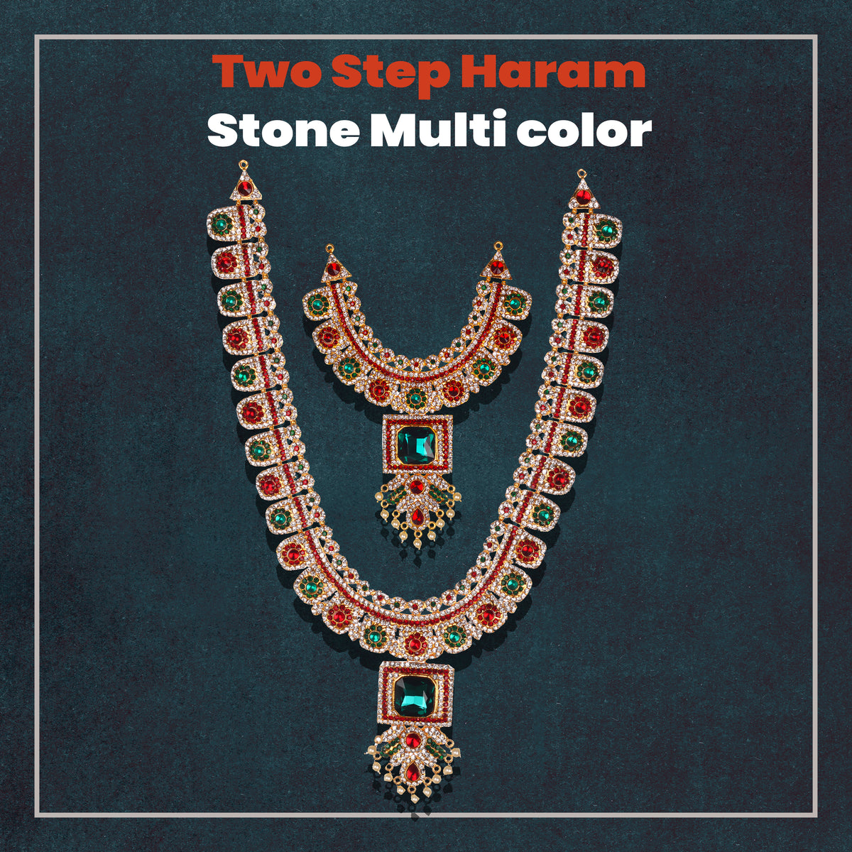 Giri - Stone Haram Set | Deity Jewellery | Stone Haram Set — Giri ...