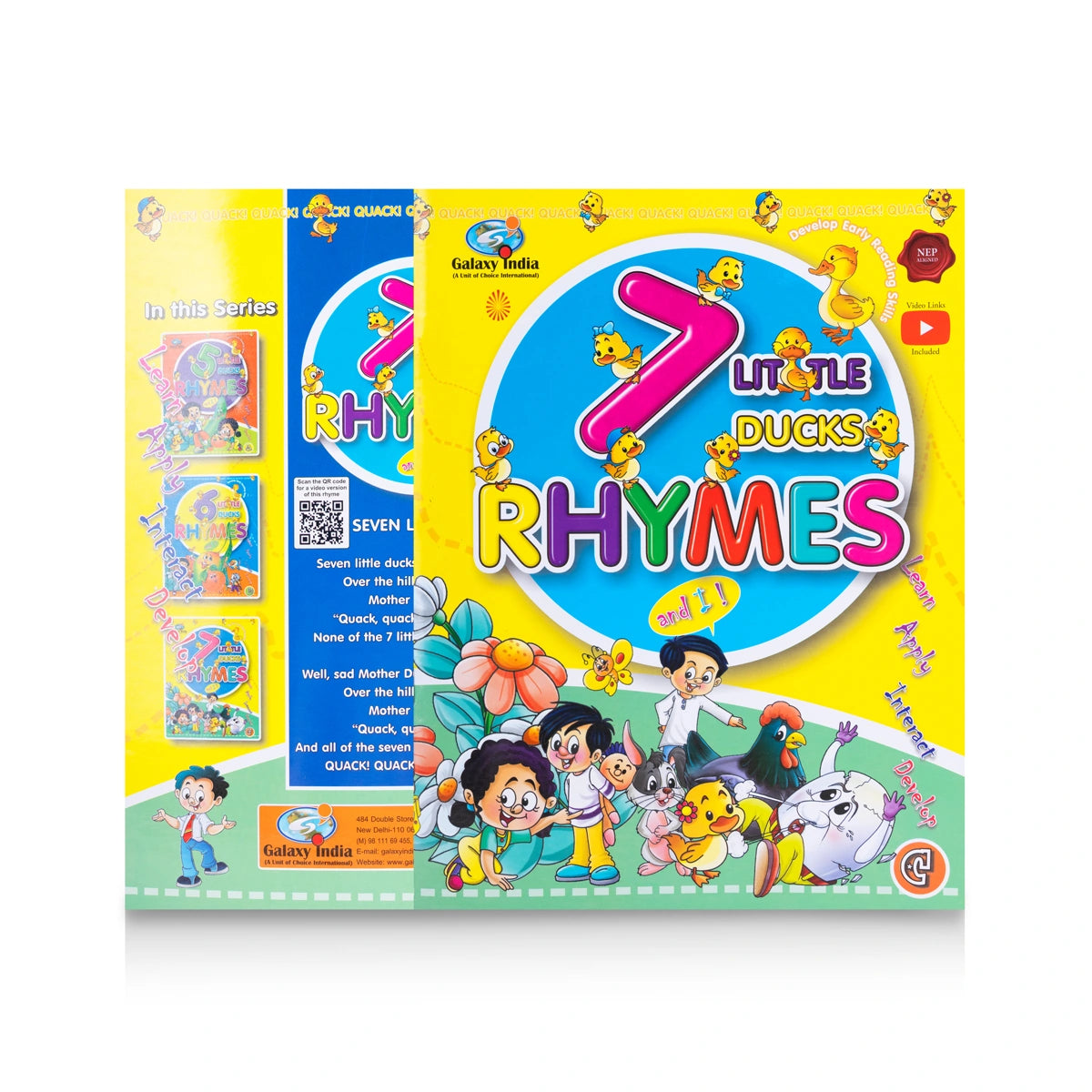 7 Little Ducks Rhymes - Part C - English | Childrens Activity Book