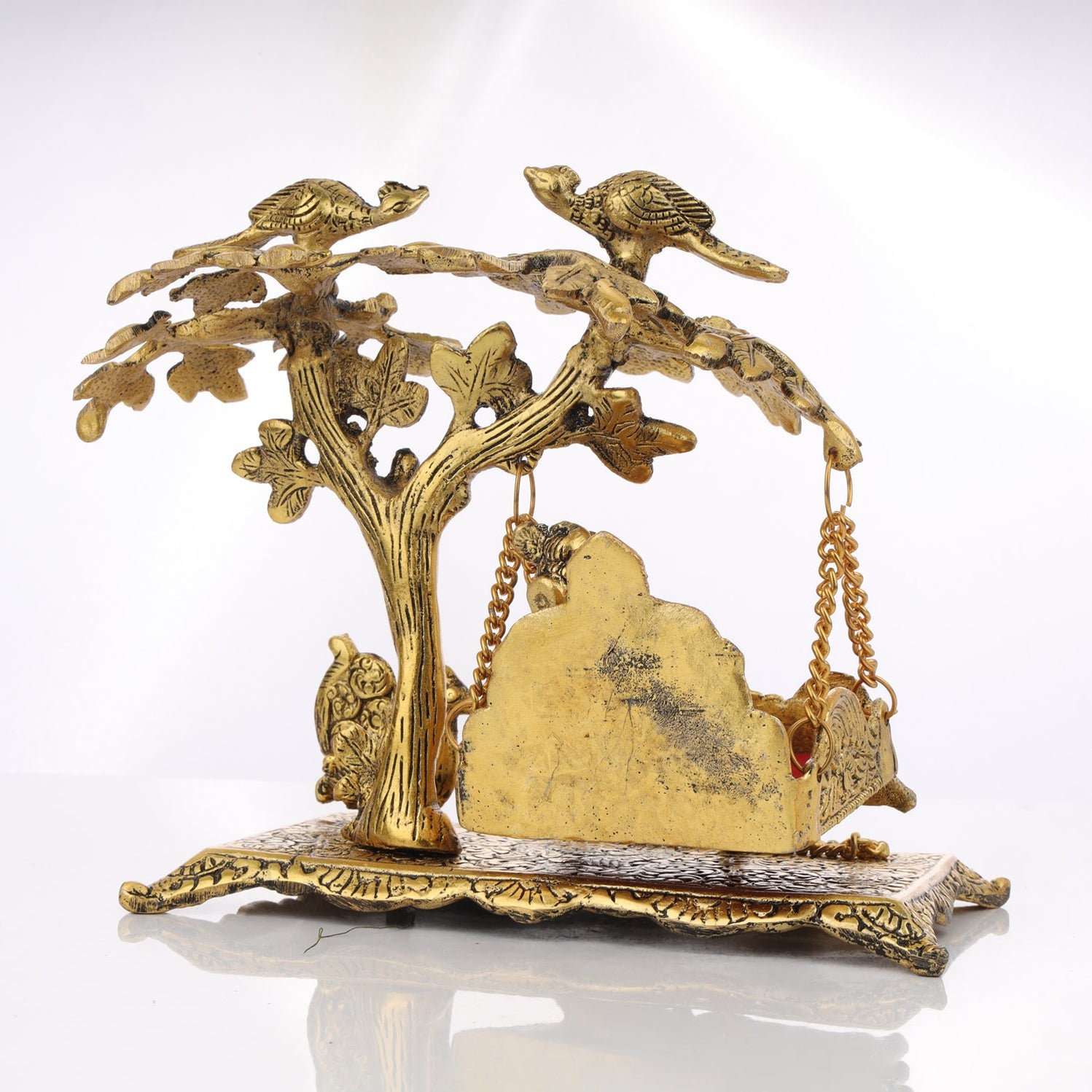Giri - Krishna Jhula Under Tree | Brass Statue | Krishna Idol — Giri ...