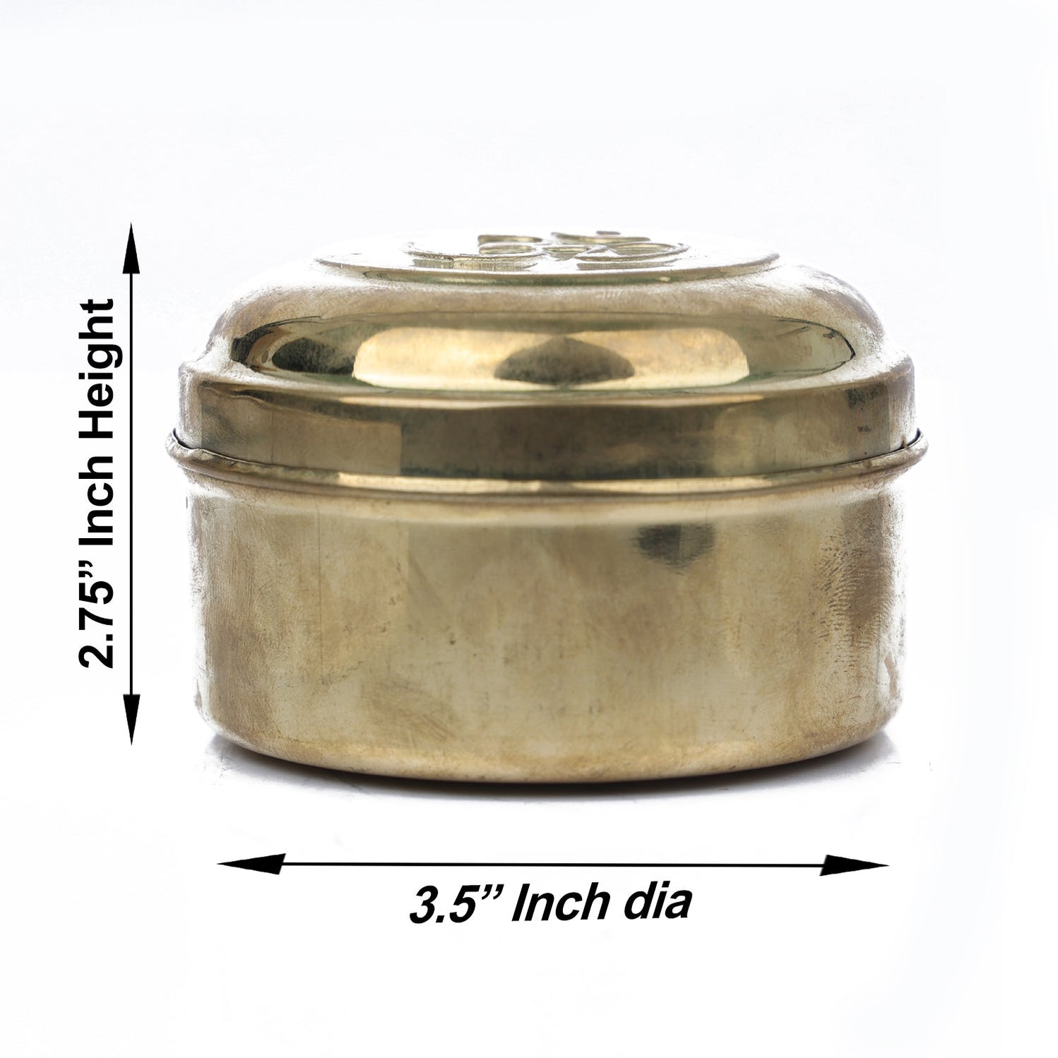 Giri - Small Brass Box | Brass Container With Lid | Brass Box For Pooja