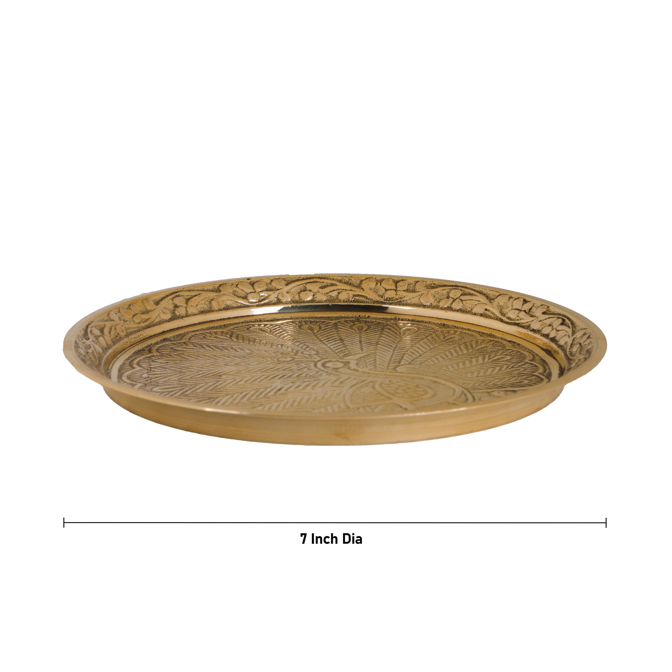Giri - Brass Tray | Peacock Platter | Fancy Tray
