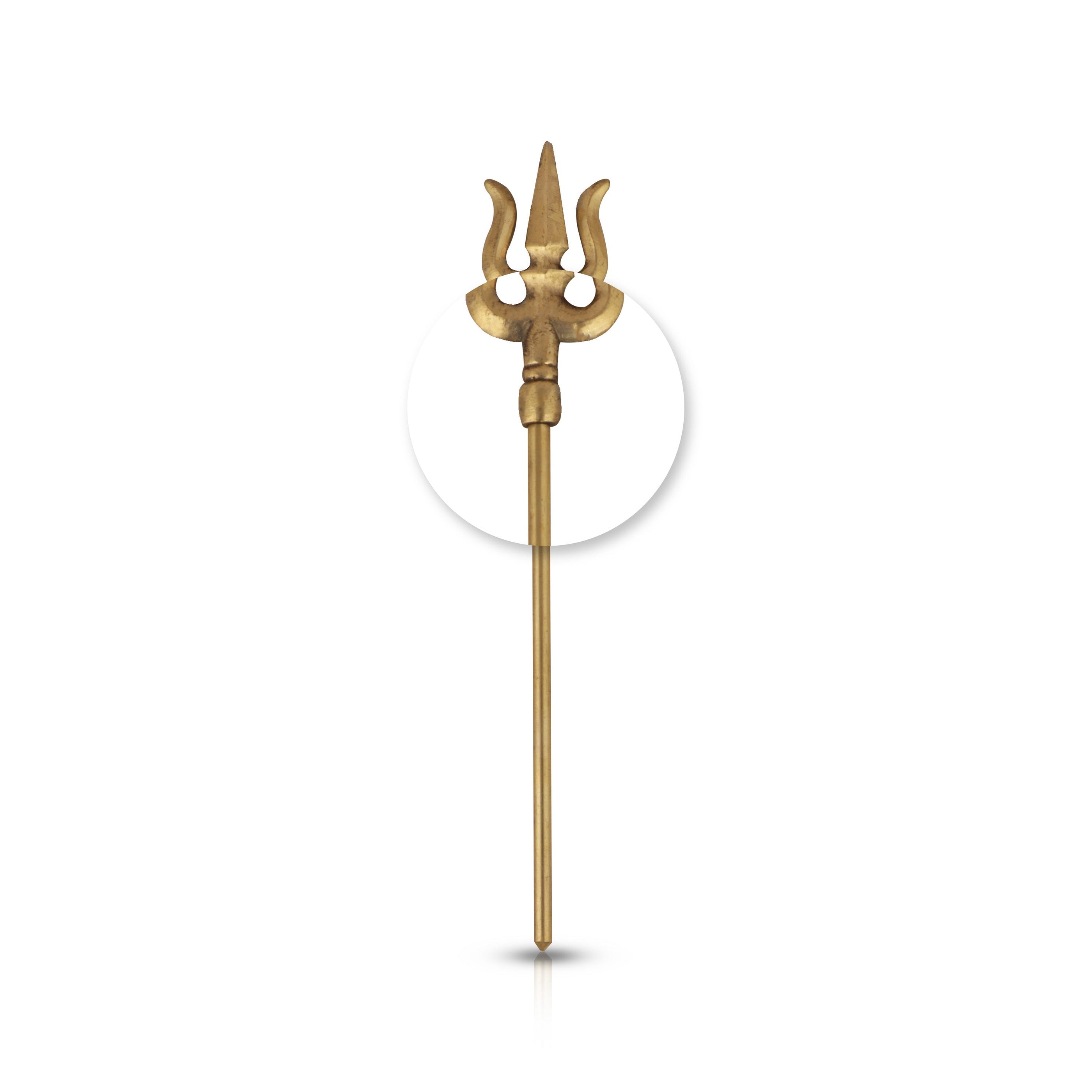 Brass Soolam - 11 Inches | Trishul/ Lord Shiva Trishul for Pooja Mandi