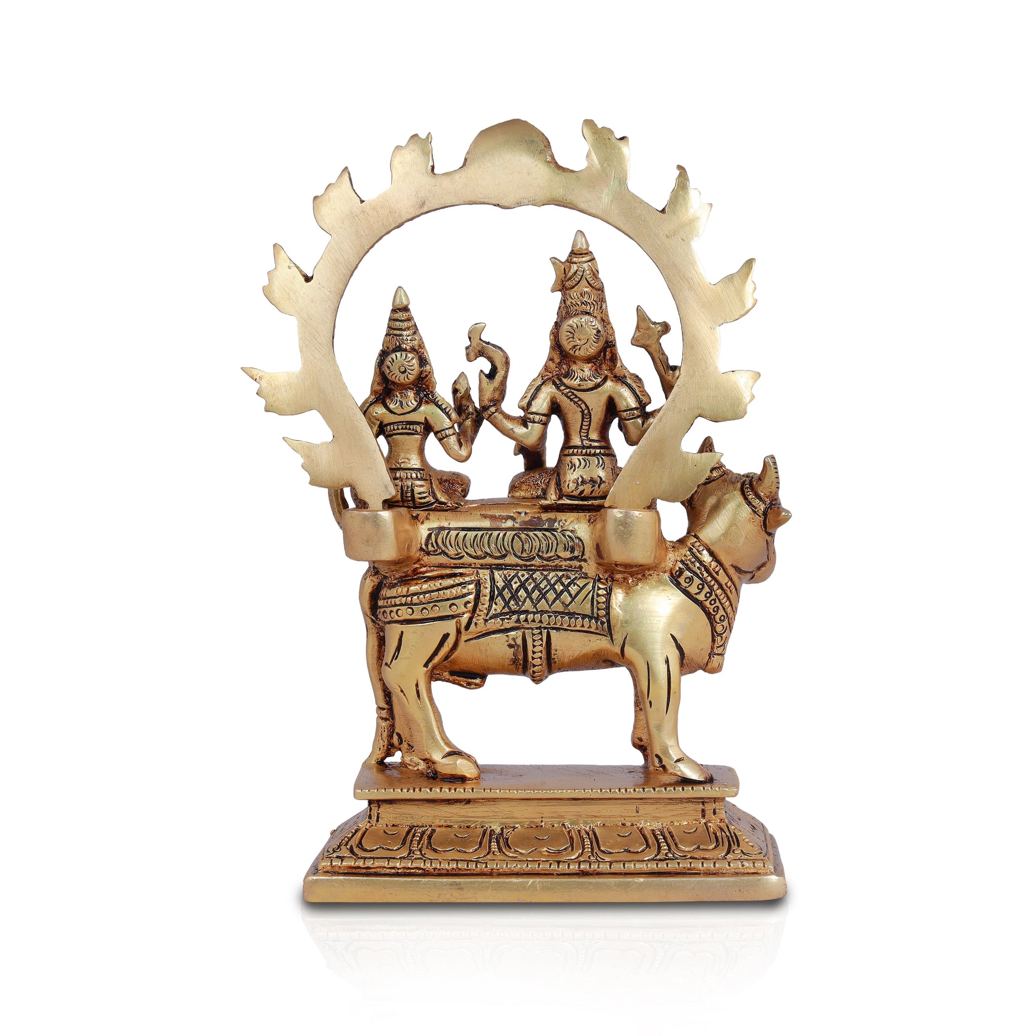 Giri - Shiva Parvati Sitting On Nandi | Shiv Parvati Idol | Shiva ...
