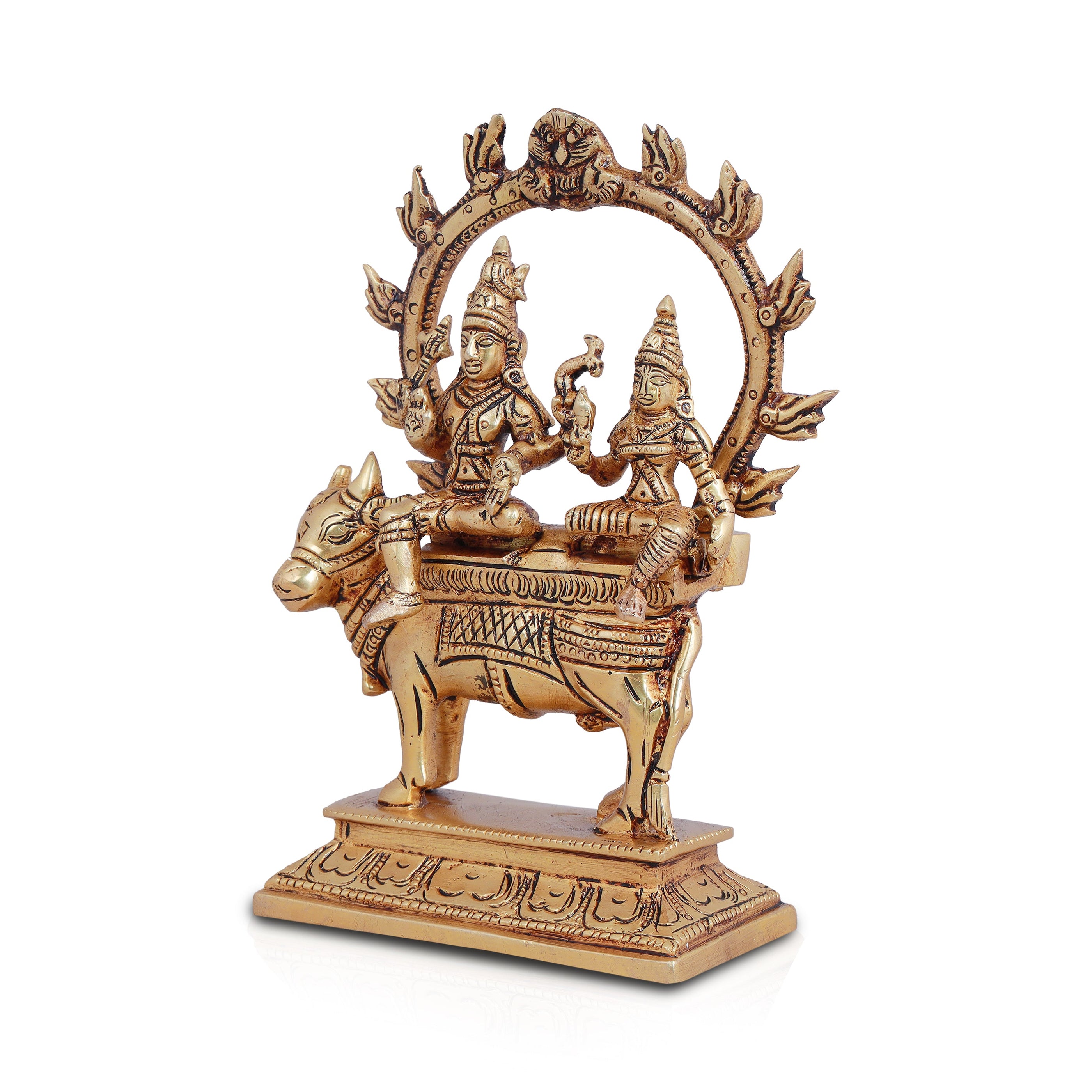 Giri - Shiva Parvati Sitting On Nandi | Shiv Parvati Idol | Shiva ...