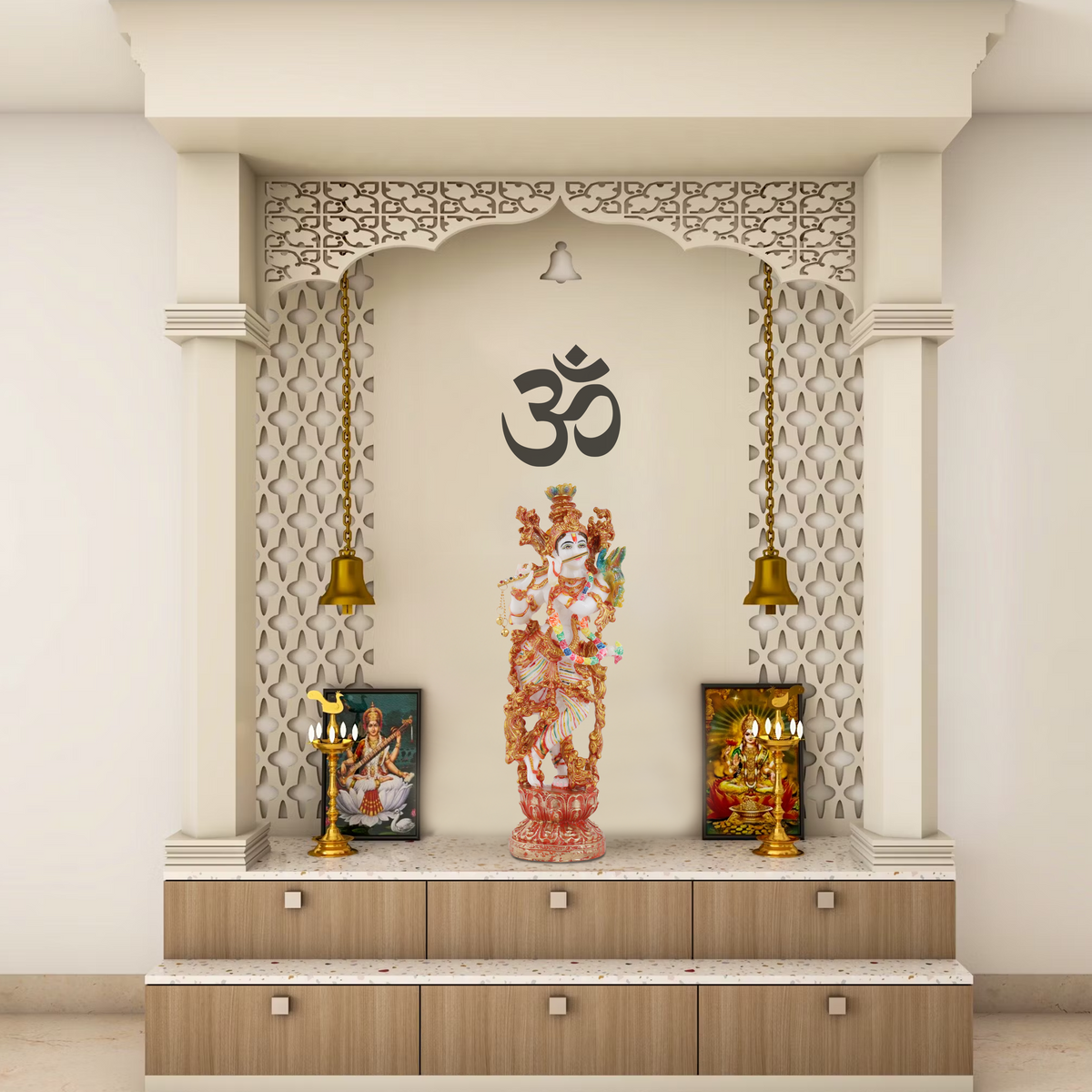 Giri - Marble Dust Krishna Idol | Krishna Statue | Marble Krishna ...
