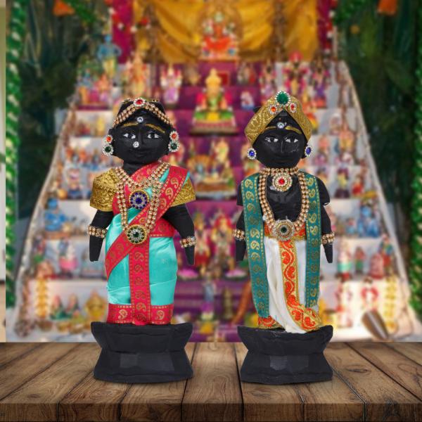 Giri - Marapachi Bommai with Alankaram | Wooden Golu Doll | Kolu Bommai